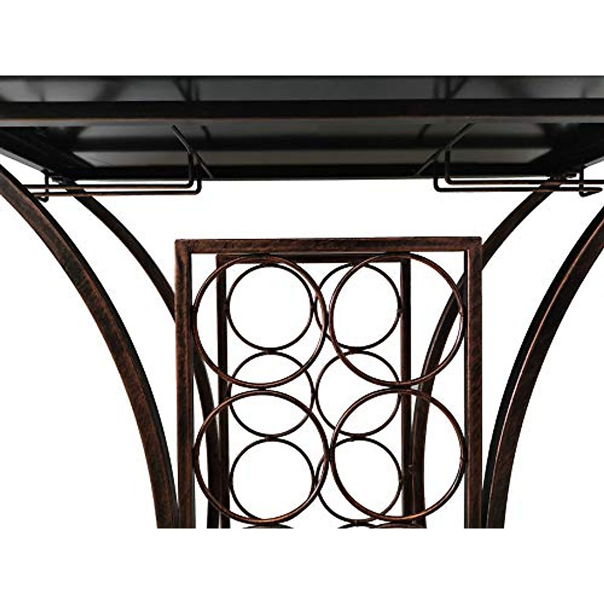 Kings Brand Furniture - Free Standing Wine Storage Organizer Rack Display Stand with Glass Holders