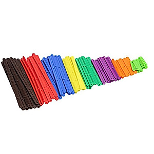 Curious Minds Busy Bags Geometry Snap Together Sticks with Compass and Activity Guides - Common Core Math Manipulative - Hands on Learning Math for Elementary Students