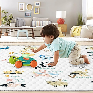 Entserk Baby Play Mat 79" x 71", Large & Thick Baby Mat for Floor, Non-Slip Cushioned Baby Play Mat for Playing, Baby Crawling Mat for Infants, Babies
