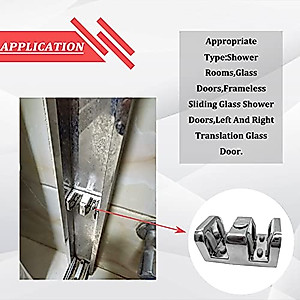 Side Anti-Collision Block for Shower Room Glass Sliding Door,Sliding Glass Shower Door Bumper with Screws,for Shower Door Wall Jamb Bumper(2Pcs)