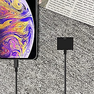 Apple Lightning to 30-Pin Adapter, MFi Certified 8 Pin Male to 30 Pin Female Connector Converter with iPhone Charger Cable Cord Compatible iPhone 12 11 X 7 6P 5S 4S 4 3 3G/iPad/iPod (Black)