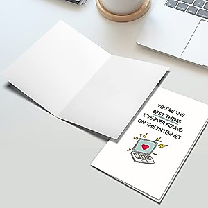 Funny Anniversary Card for Boyfriend Girlfriend, Internet Dating Valentines Day Card Gift, Best Thing I've Ever Found on The Internet