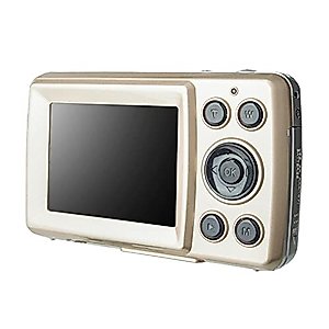 Portable Digital Camera, 16MP Zoom Recording Compact Camera Pocket Camera with 2.4 Inch Display Point and Shoot Camera for Kids, Beginners(Gold)