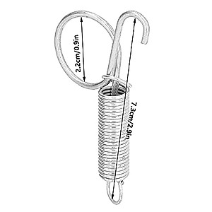 20Pcs Rabbit Cage Door Fixing Plate Metal Finger Spring Lock Hook Multifunctional Cage Door Spring Hook Used to Fix Rabbit Pet Cage Door Farm (Large)