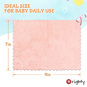Orighty Baby Washcloths 50-Pack, Microfiber Coral Fleece Baby Face Towels, Soft and Absorbent Wash Cloths for Newborns, Infants and Toddlers, Gentle on Delicate Skin for Face Hands and Body, 7x9 Inch