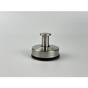 SUPRAQ Removeable Suction Cup Metal Hooks for Kitchen, Bathroom Shower, Tiles and Mirror-Pack of 2 (Nickel)