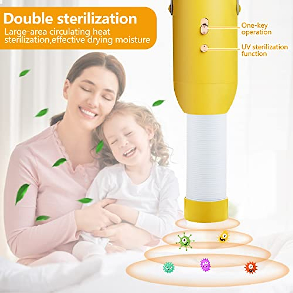 Mini Portable Clothes Dryer 110V Multifunctional Small Dryer with Big Clothes Bags and Warm Shoe Expansion Tube for Home Apartments Dormitory Travel