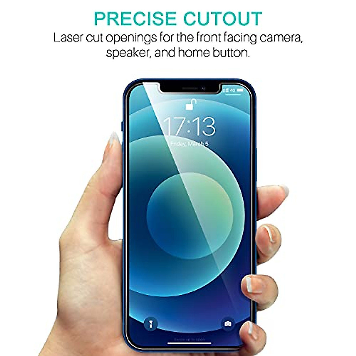 LK 4 Pack Screen Protector for iPhone 12 / iPhone 12 Pro 6.1-inch, Tempered Glass, Alignment Frame Easy Installation, 9H Hardness, Bubble Free, Work Most Cases