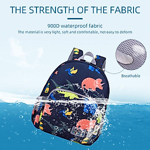 willikiva 3D Dinosaur Backpack Toddler Backpacks for Boys and Girls Kids Backpack Waterproof Preschool Safety Harness Leash (Deep Blue)