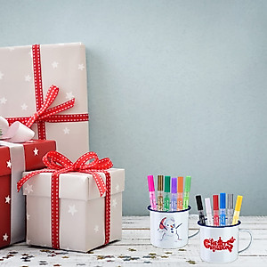 Newtay 16 Pcs Painted Mug Kit Personalized Coffee Mug Kit Mugs You Can Decorate Coffee Mug Decorating Kit Design Your Own Mug for DIY Craft Decor Planting Drinking