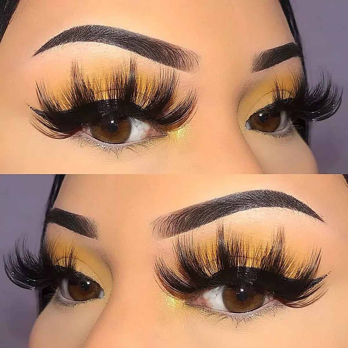 3D Mink lashes Fluffy,25mm Fake Eyelashes Natural Look 4 Styles.Long Dramatic Wispy Eyelashes Bulk,6D High Volume Soft Reusable Luxurious False Eyelashes Kit