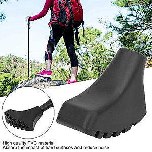 RiToEasysports 10Pcs Walking Stick Pad PVC Lightweight Trekking Pole Replacement Tips with 11mm Interface Inner Diameter