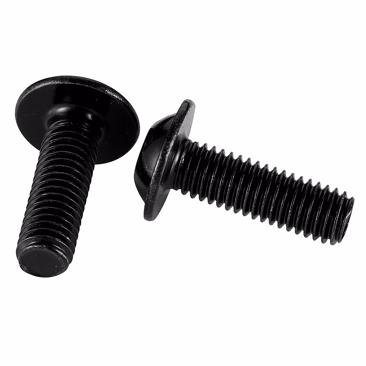 M6-1.0 x 20mm Flanged Button Head Socket Cap Screw Bolts, Allen Socket Drive, Stainless Steel 304, Black Finish, Quantity 25