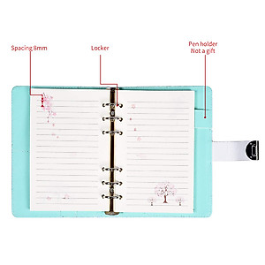 ARRLSDB Digital Password Journal Combination Lock Diary Locking A6 Refillable Leather Journal (White)