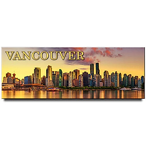 Vancouver Panoramic Fridge Magnet British Columbia Travel Souvenir Canada