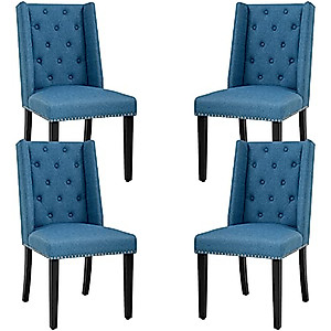 FDW Dining Chairs Set of 4 Kitchen Chairs for Living Room Dining Room Chairs Side Chair for Restaurant Home Kitchen Living Room