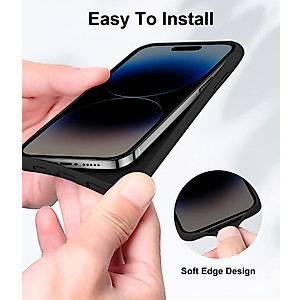 HOOMIL Silicone Case for iPhone 14 Pro 6.1-Inch, Skin-Friendly Soft Touch Cover, Anti-Scratch Microfiber Lining, Black