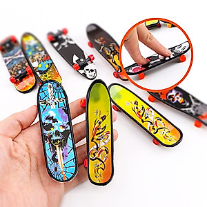 38 Pieces Finger Skateboards Toy Skateboard Fingerboards Mini Skateboards for Fingers Creative Fingertips Movement Party Favors Novelty Toys Decorations Supplies for Teens and Adults, Random Style