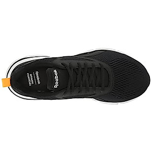 Amazon Essentials by Reebok Women's All Day Comfort Slip-Resistant Alloy-Toe Safety Athletic Work Shoe, Black/Gold/White, 8.5