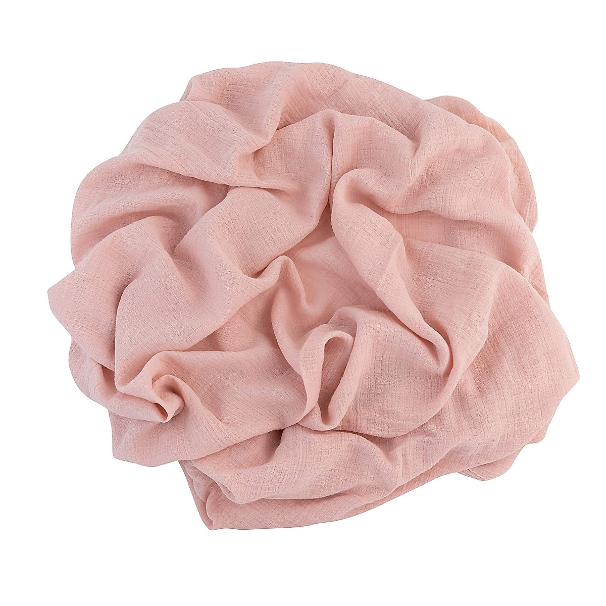 Ely's & Co. Cotton Muslin Swaddle Blanket 1-Pack for Baby Girl — 100% Cotton Muslin Extra-Large Swaddle Blankets (47” x 47”) Petal Pink