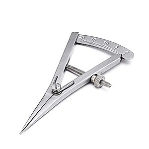 XIAN 3.5 Inch Adjustable Marking Gauge Mini Edge Press - Pitch Gauge DIY Leather Craft Tool, Precision Spring Dividers Calipers Compass Measuring Tools for Woodworking, Metalwork, Engineering
