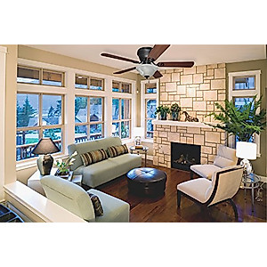 Craftmade Flush Mount Ceiling Fan with Light WC42ORB5C3F Wyman Oil Rubbed Bronze 42 Inch Hugger Bedroom Fan