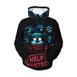 Riauljol Girls Boys kids Hoodie 3D Printed Cartoon Game Pattern Pullover Sweatshirt Teen Sports Tops With Pocket for 7-20 Years Medium