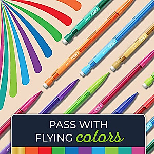 BIC Color Cues Mechanical Pencil Set (MPUA60-AST), 60-Count Pack, Black, Fun Color Pencils for School, Perfect for School Supplies