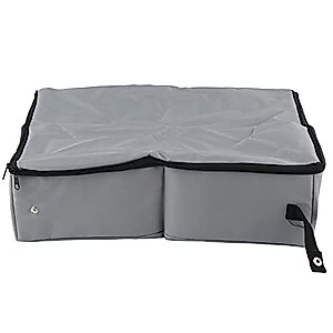 Horoper Waterproof Folding Cat Litter Box, Outdoor Cat Toilet, Portable Home Outdoor Camping Toilet with Cover Easy Wash Soft Pet Accessories(L-Grey)