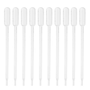 PATIKIL 0.3ml Pipettes Dropper, 120pcs Plastic Pipettes Disposable Pipette Transfer Pipette Calibrated Plastic Eye Dropper with Scale for Science Laboratory Resin DIY Crafts Art Makeup Oil