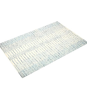 Loloi Chris Loves Julia Chris Collection CHR-01 Ivory/Denim 3'-6'' x 5'-6'', .50" Pile Height, Accent Rug