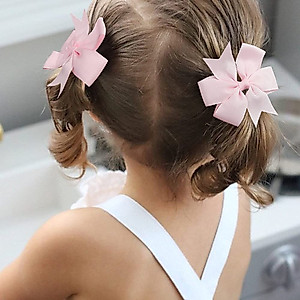 Prohouse 70 Pieces Boutique Grosgrain Ribbon Pinwheel Hair Bows Clips For Girls Babies Toddlers Teens Gifts In Pairs