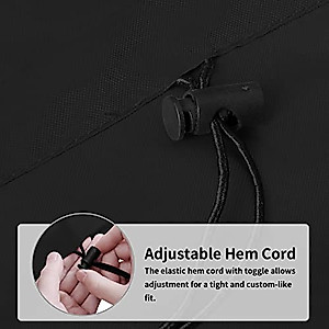 Easy-Going Outdoor Fire Pit Cover Square 36" Lx36 Wx24 H, Durable Outdoor Gas Firepit Cover, Waterproof and Weatherproof Cover for Fire Pit, Black