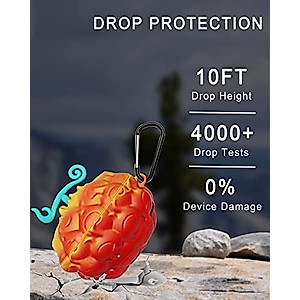 [2Pack] Fruit Cover for AirPods Pro Case Cute 2019,3D Cartoon Silicone Protective Accessories Set Kit for Devil Fruit for AirPods Pro 1st Generation Case for Boy Girl(Purple&Red Yellow Devil Fruit)