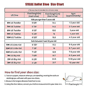 Stelle Ballet Shoes for Girls Dance Slippers Genuine Leather Ballerina Shoes for Toddler/Little Kid/Big Kid(11ML, Black No-tie)