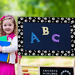 59.1 Feet Paw Prints Bulletin Board Border Black and White Boarders for Teachers Bone and Paw Print Classroom Bulletin Board Borders for Walls Desks Windows Doors Lockers Schools Classrooms Offices