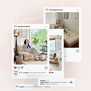 YITIAN 4 in 1 Convertible Sofa Bed, Tofu Block Folding Chair Bed, High Resilience Sponge Foam Floor Sofa Couch Bed, Waterproof Futon Sofa Bed for Bedroom/Living Room/Dorm