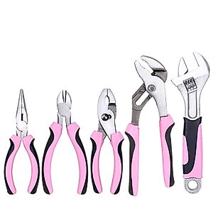 FASTPRO 5-Piece Pink Utility Pliers Set