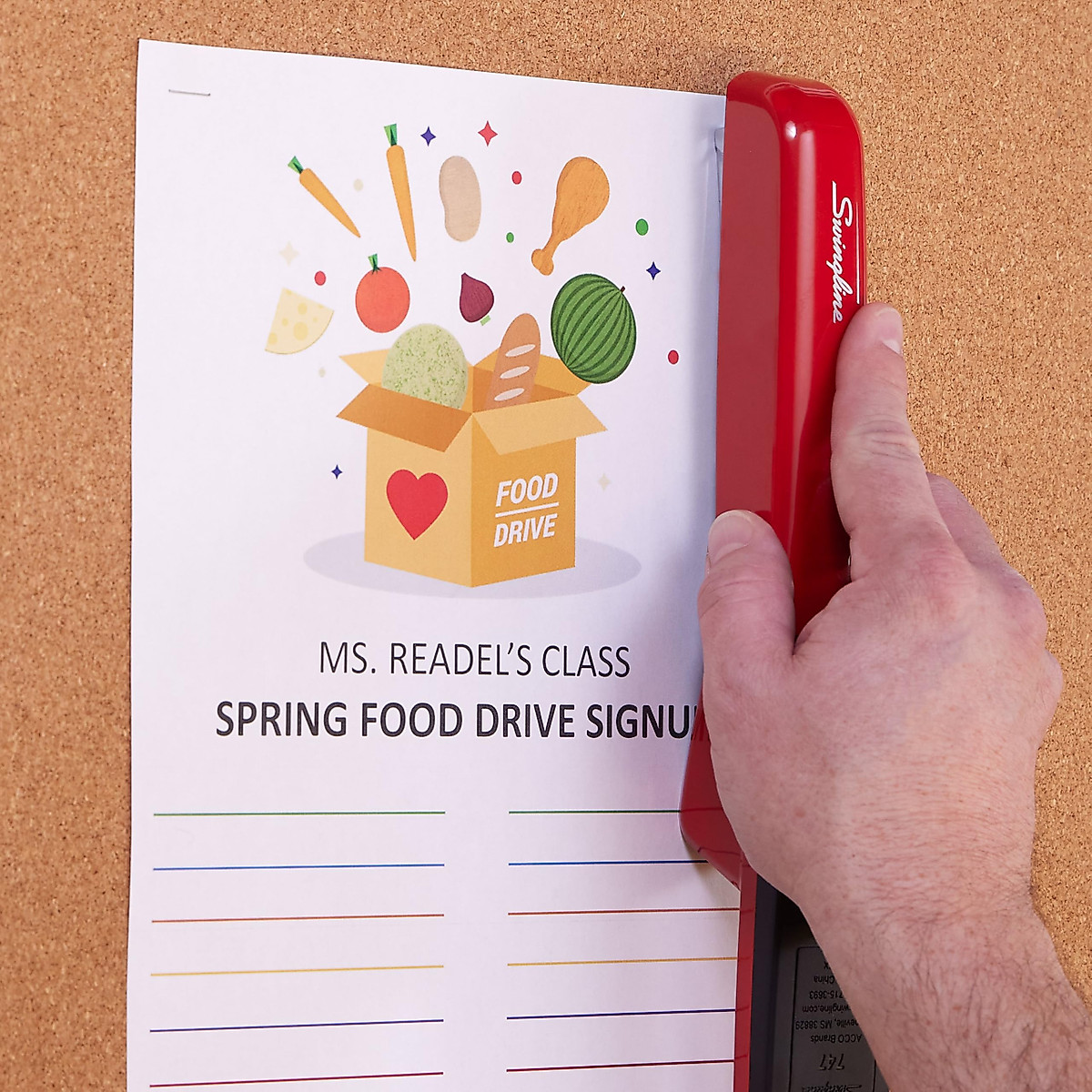 Swingline Stapler, 747 Iconic Desktop Stapler, 25 Sheet Capacity, Desk, Office, Rio Red (74736)