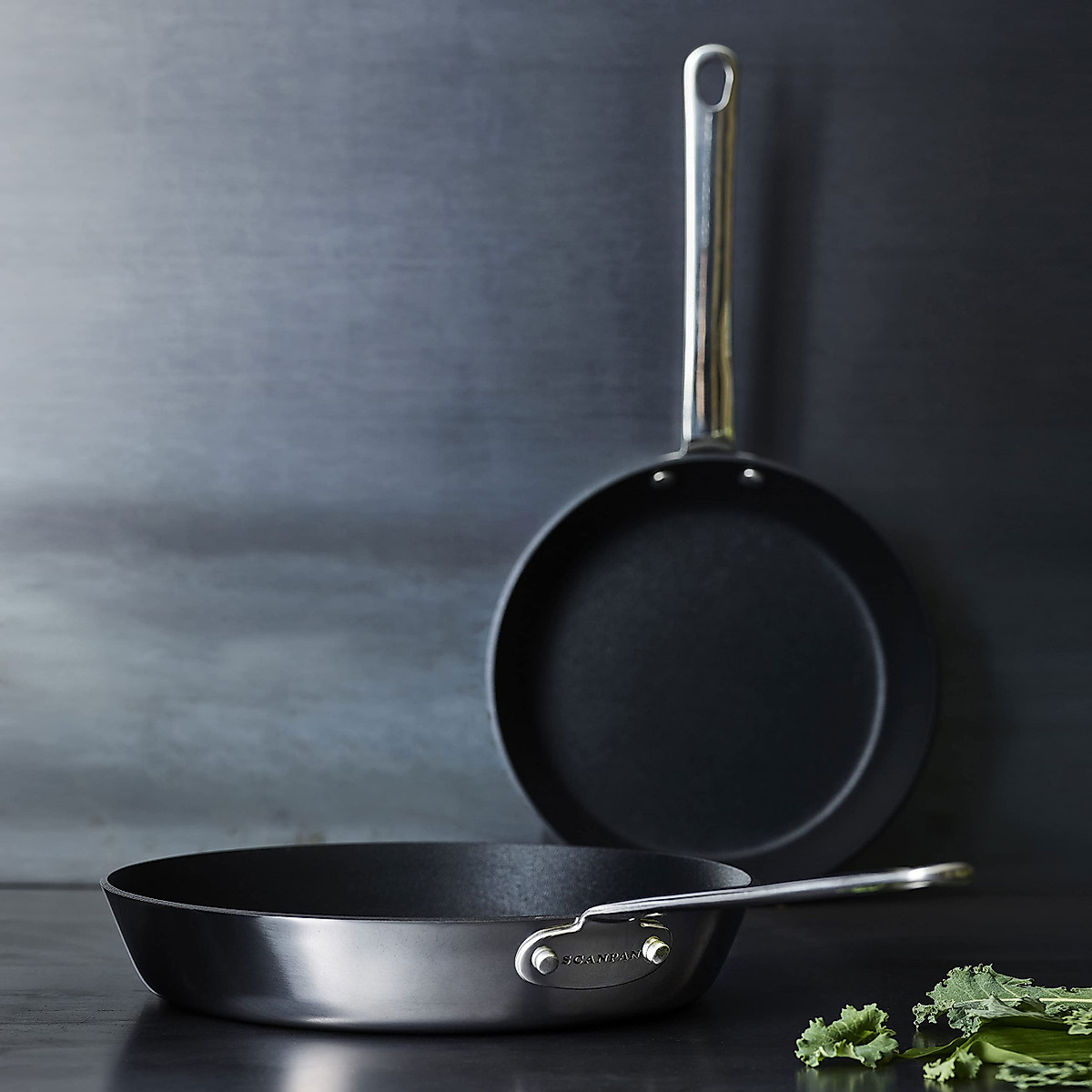 Scanpan Stratanium+ Nonstick Stainless Steel 9.5 & 11" Fry Pan Skillet Set - Maitre D' - Made in Denmark