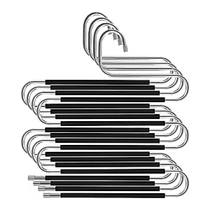 Pants Hangers Space Saving - 4 Pack S-Type Scarf Hanger Jeans Hangers Space Saving Non-Slip S Hangers for Pants