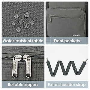 For Spirit Airlines Personal Item Bag 18x14x8 Foldable Travel Duffel Bag Tote Carry on Luggage for Women and Men (Grey (with Shoulder Strap))