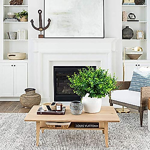 summer flower 10 Pack Artificial Boxwood Stems for Outdoors, Unfading in The Sun Plastic Faux Plants,Fake Foliage Shrubs Greenery for Garden,Office,Patio,Wedding,Farmhouse Indoor Decoration