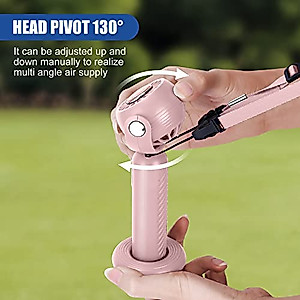 Odoland Portable Handheld Fan, Mini Personal USB Rechargeable Hand Fan with 3 Speed Small Pocket Fan Personal Desk Table Fan for Outdoor Travel Office Women Men, Pink