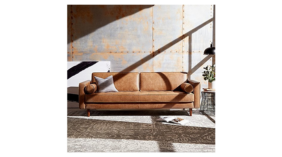 Rivet Aiden Modern Leather Sofa – Stylish & Comfortable Couch