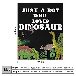 Dinosaur Blanket Gifts, 40"x50" Soft Fleece Dinosaur Throw Blanket for Boys, Lightweight, Soft, Comfortable, Warm Dinosaur Theme Gifts for Bed Couch