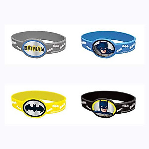 Unique Batman Stretchy Bracelets (Pack of 4) - Ideal for Kids Birthdays & Parties
