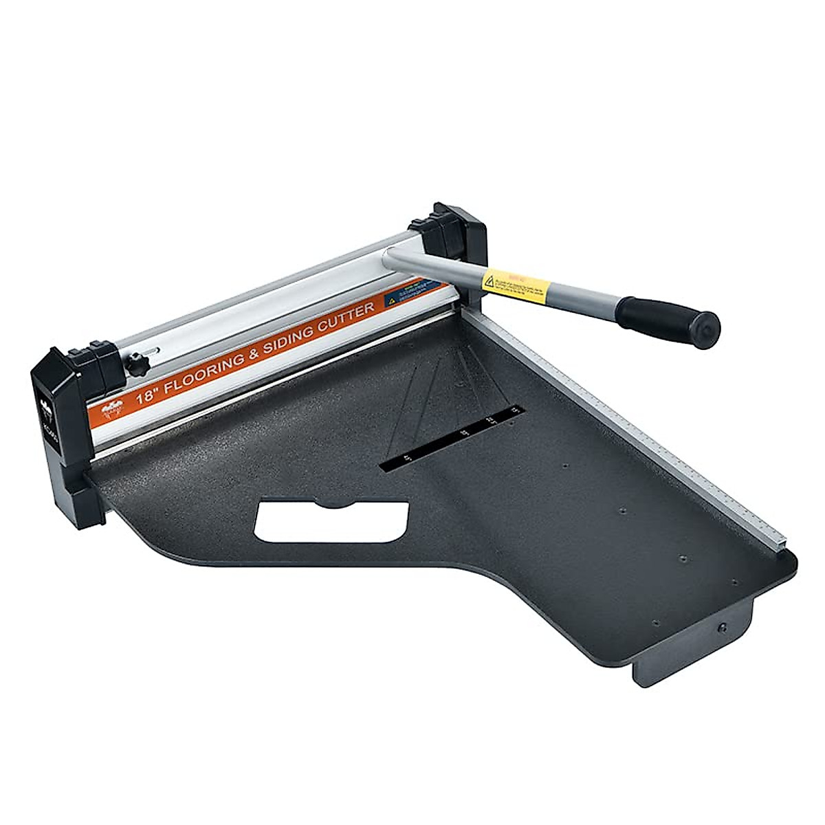 18 inch Laminate Flooring and Siding Cutter with Heavy Duty Fixed Aluminum Fence and Built-in Precision Angled Miter Settings And Honing Stone