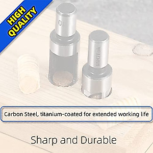 Plug Cutters for Wood,MIKITOK(9Pcs) Brocas para Madera,Wood Plug Cutter Set with Cleaning Brush Make It Snappy 6mm 10mm 13mm 16mm