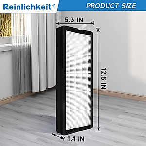 Reinlichkeit True HEPA filter compatible with VEVA 8000 Elite Pro Series Air Purifier，4 True HEPA Filters & 4 Premium Carbon Pre Filters